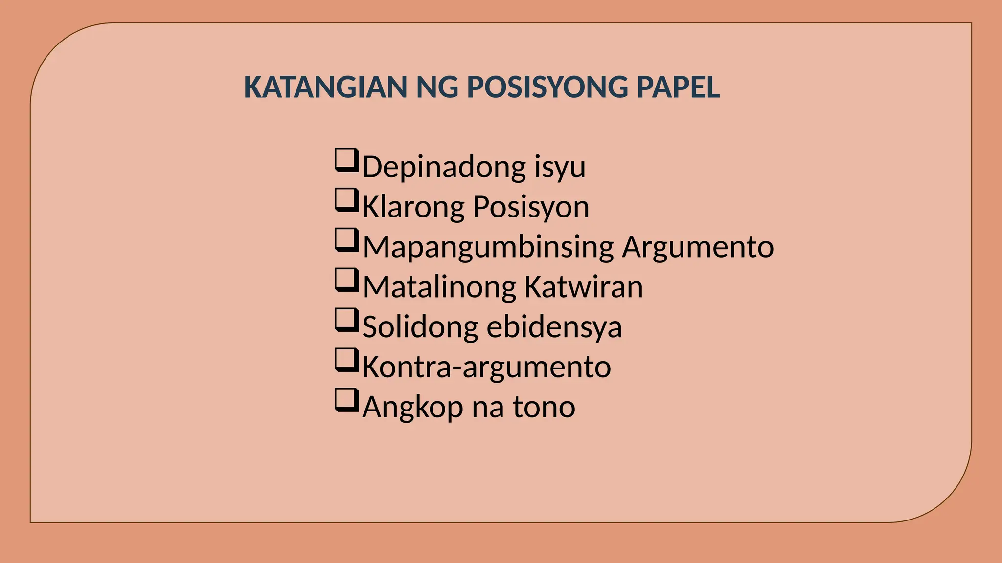 POSISYONG PAPEL Filipino sa Piling Larang ppt.pptx