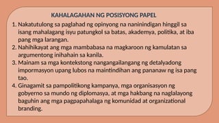 POSISYONG PAPEL Filipino sa Piling Larang ppt.pptx