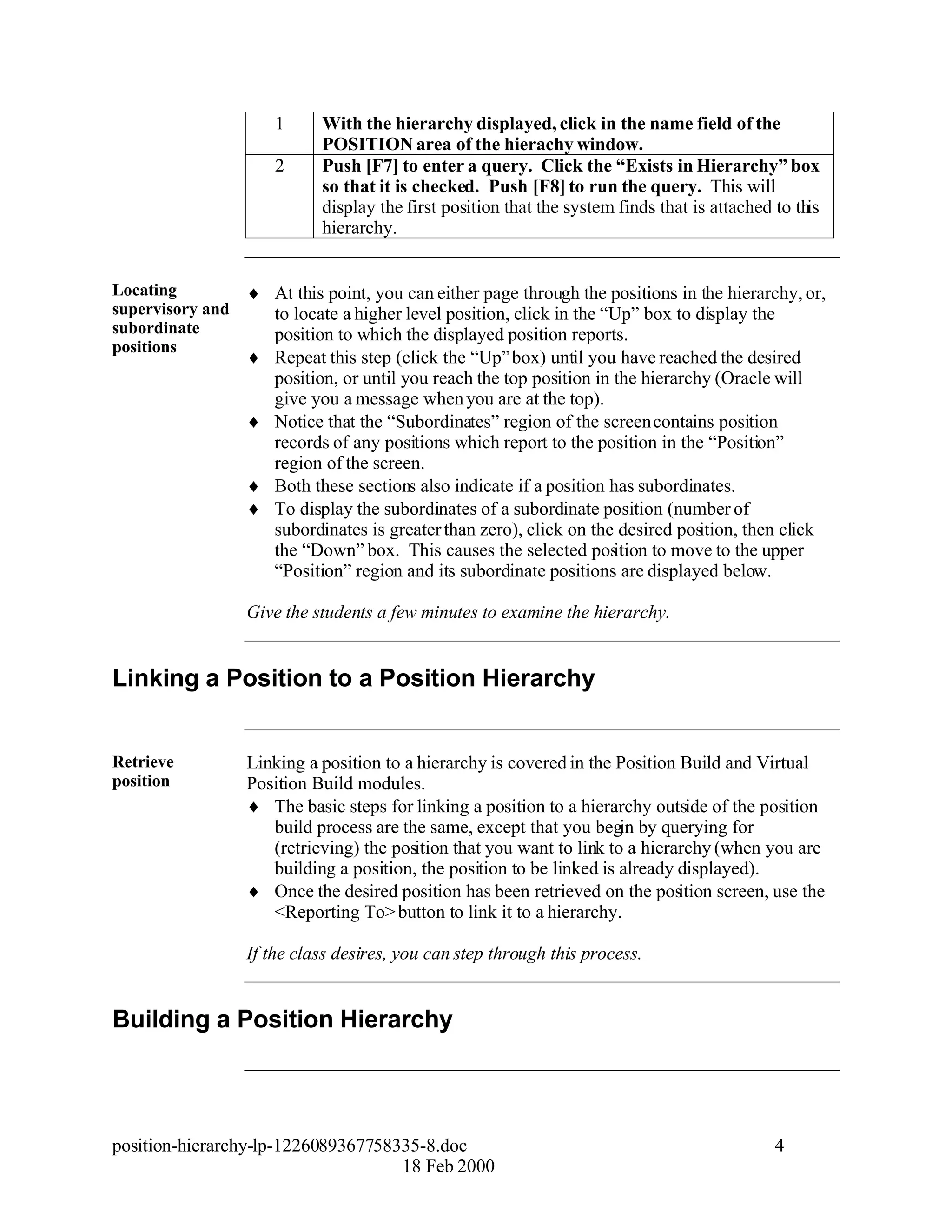 Position Hierarchy Lp | DOC