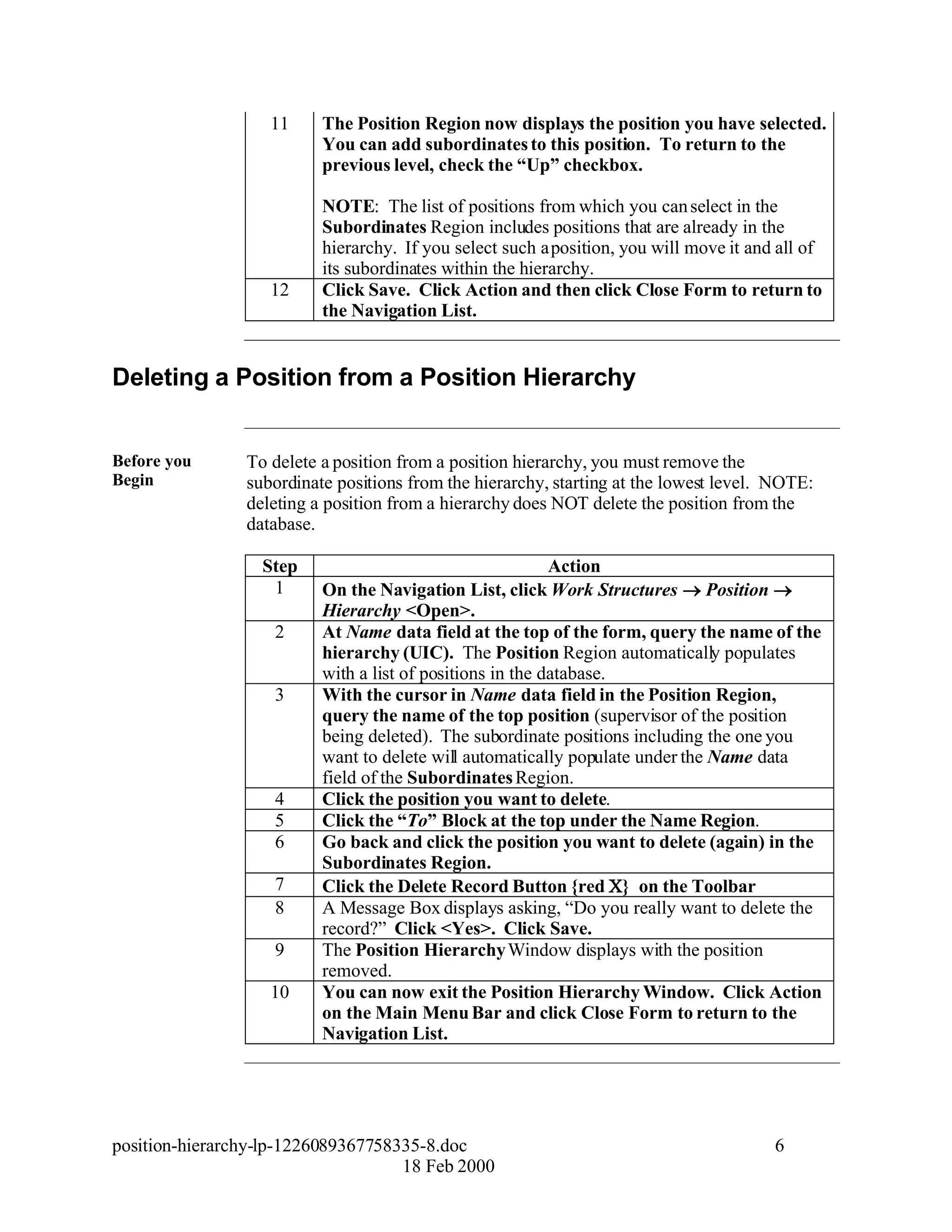 Position Hierarchy Lp | DOC
