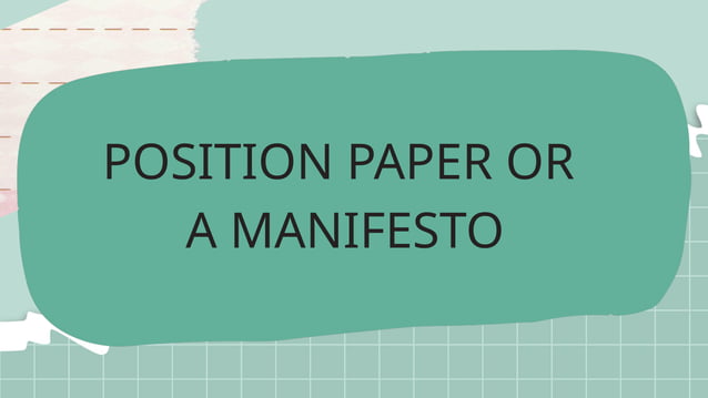 POSITION PAPER ENGLISH FOR PURPOSES IN GRADE 12 | PPTX