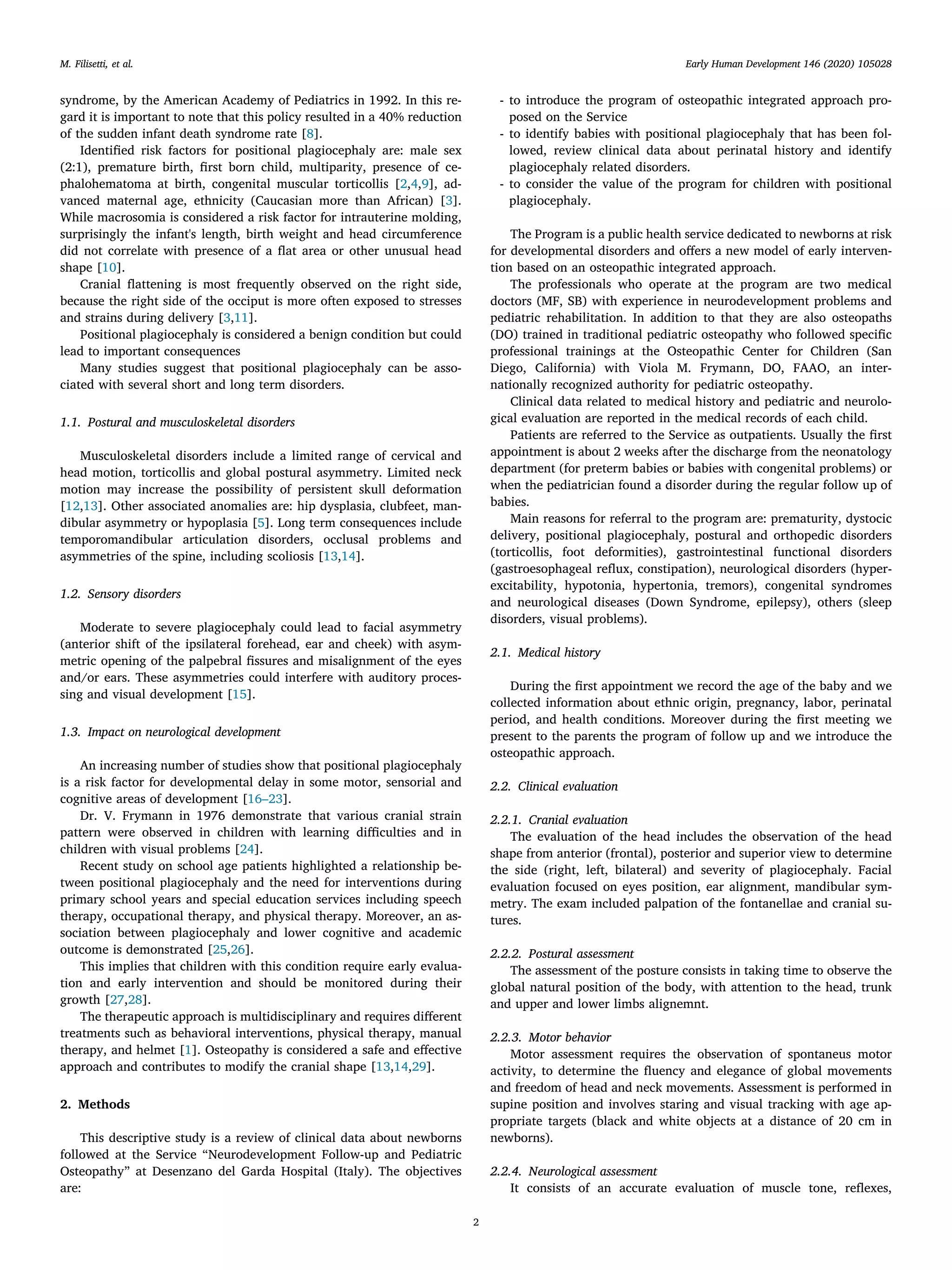 Positional plagiocephaly from structure to function: Clinical ...