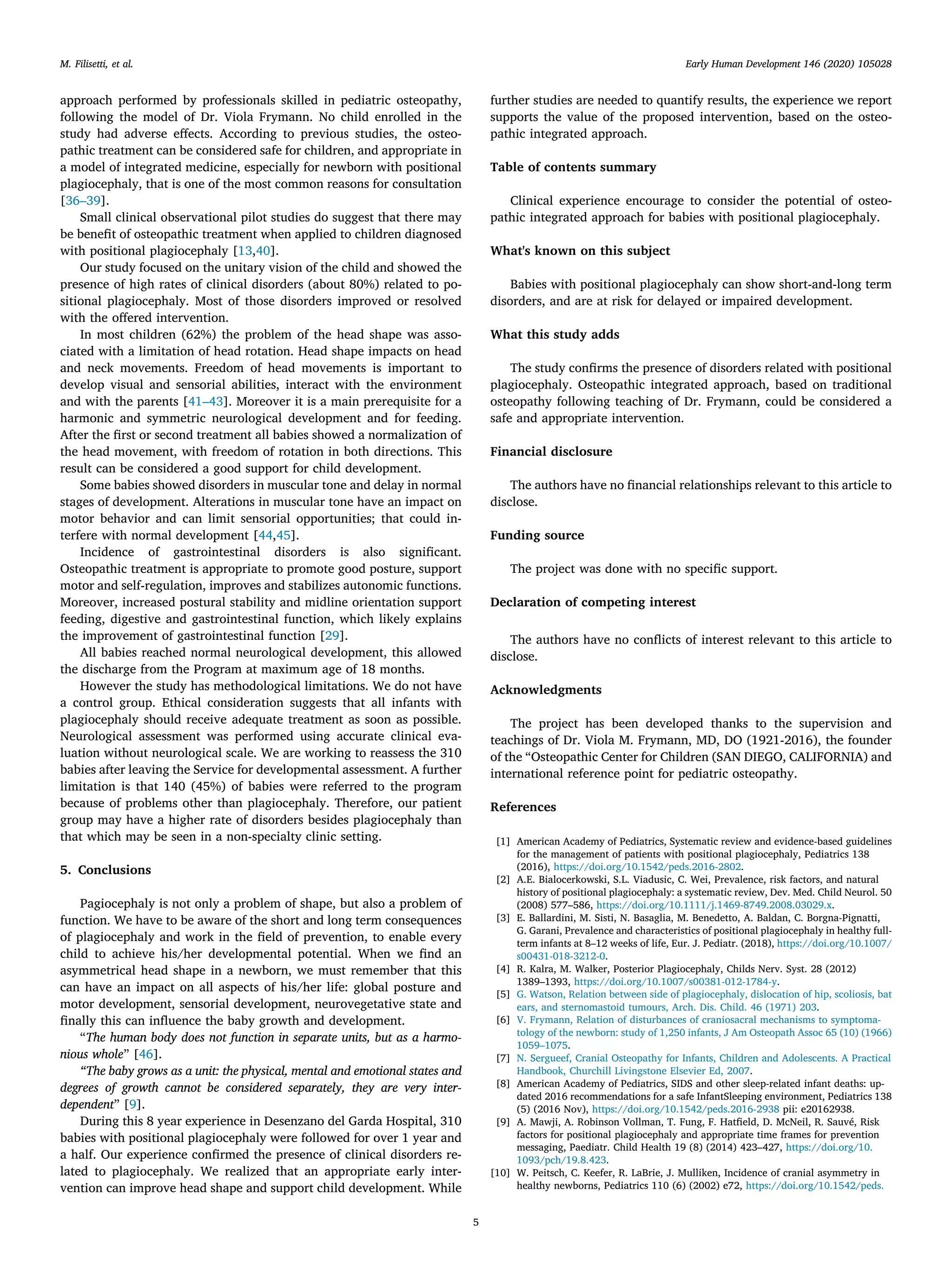 Positional plagiocephaly from structure to function: Clinical ...