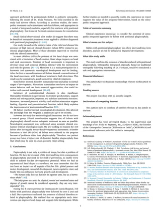 Positional plagiocephaly from structure to function: Clinical ...
