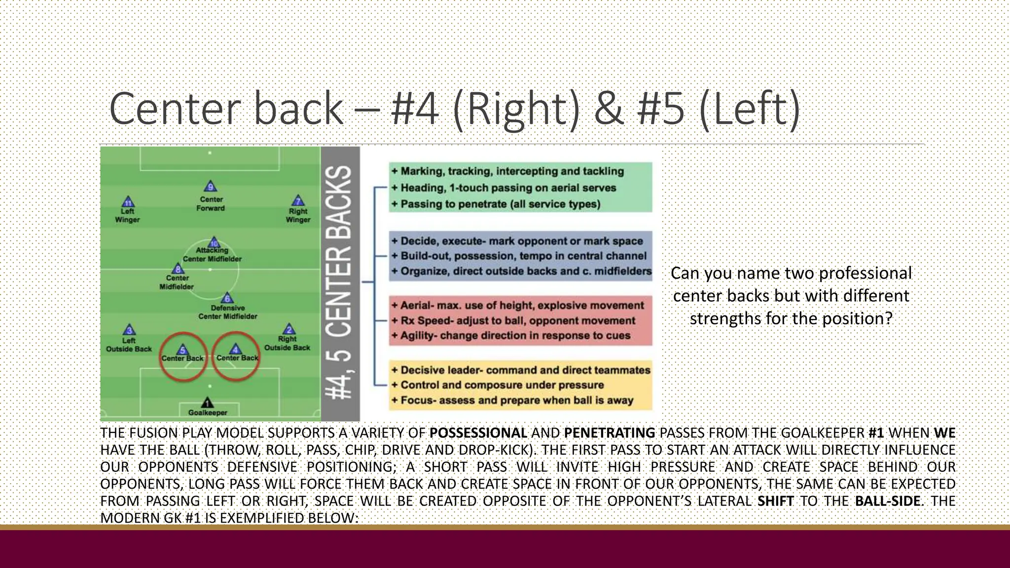 Positional Numbers in Soccer (Taken from Livermore FC) | PPTX
