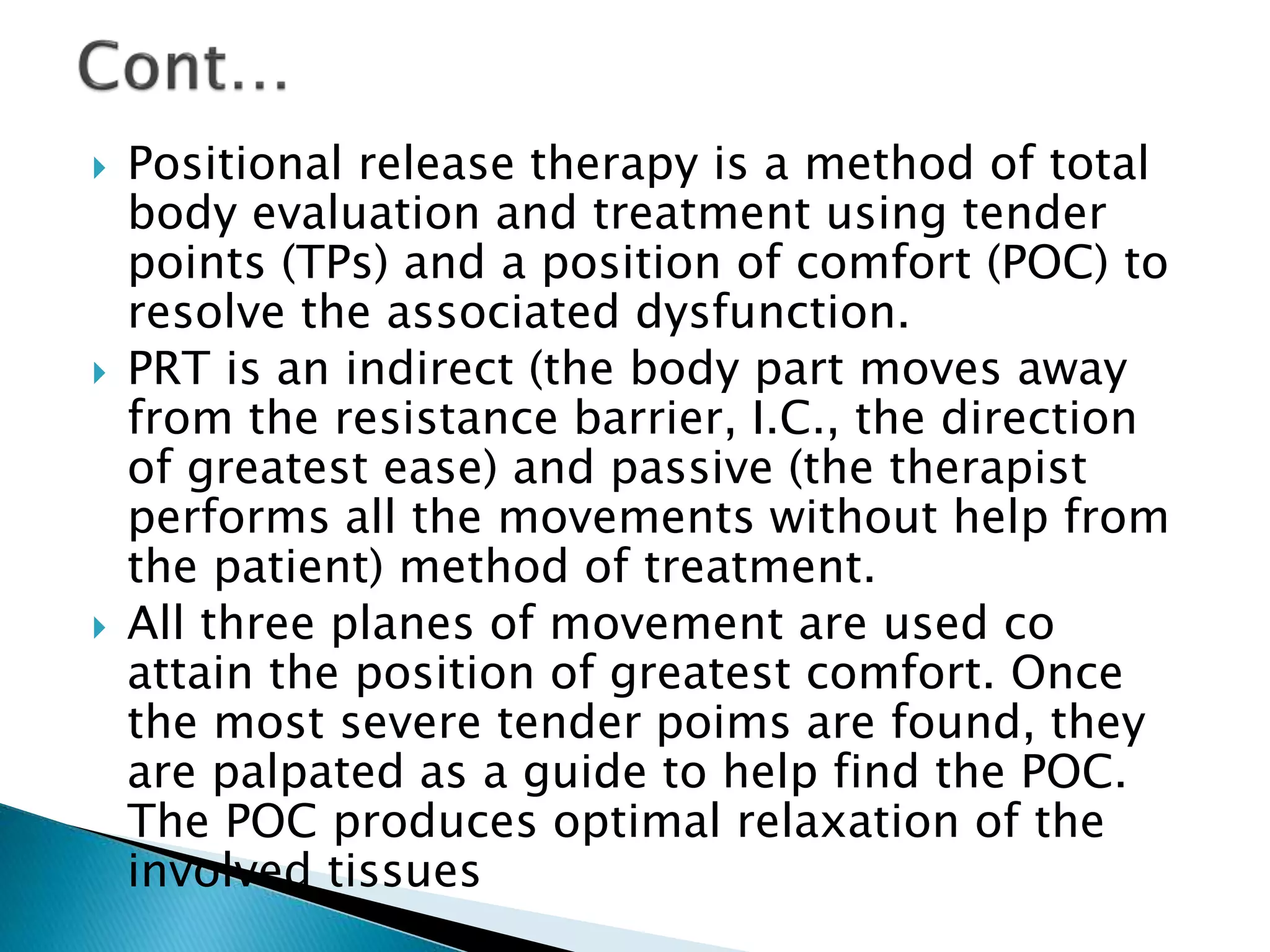 Positional release technique | PPTX