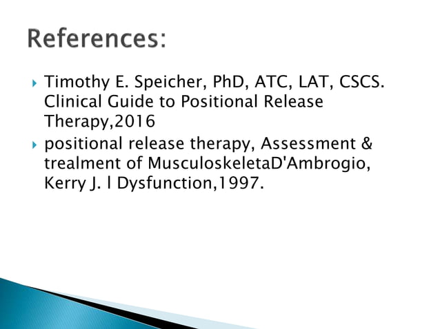 Positional release technique | PPTX | First Aid | Injuries