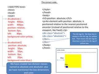 CSS Position and it’s values | PPTX