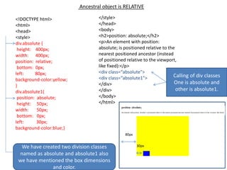 CSS Position and it’s values | PPTX