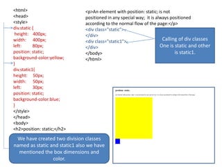 CSS Position and it’s values | PPTX