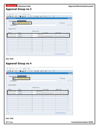 Position base approval hierarchy (Oracle E-Business Suite) | DOCX