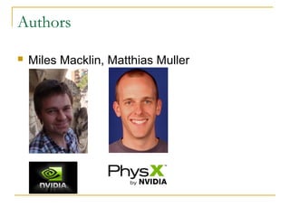 Position based fluids | PPT