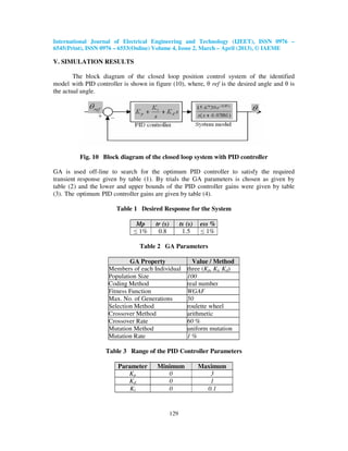 Position control of a single arm manipulator using ga pid controller | PDF