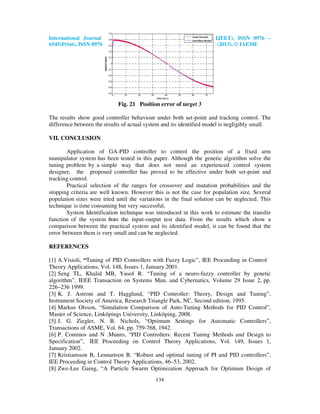 Position control of a single arm manipulator using ga pid controller | PDF