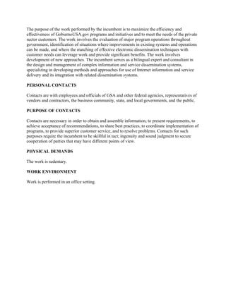 Position Description for Bilingual Content Manager/Program Analyst | PDF