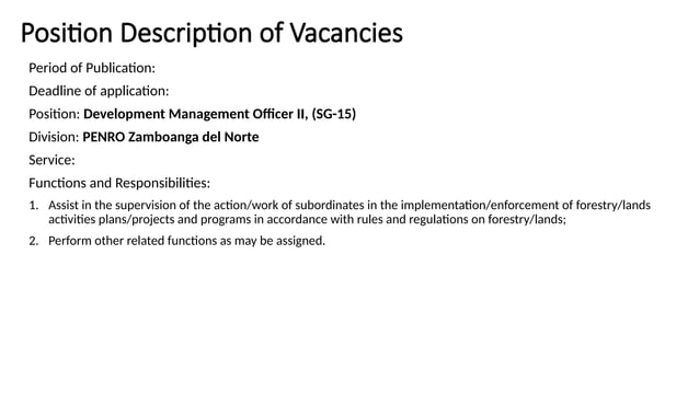 Position Description of Vacancies - PENRO ZDN.pptx