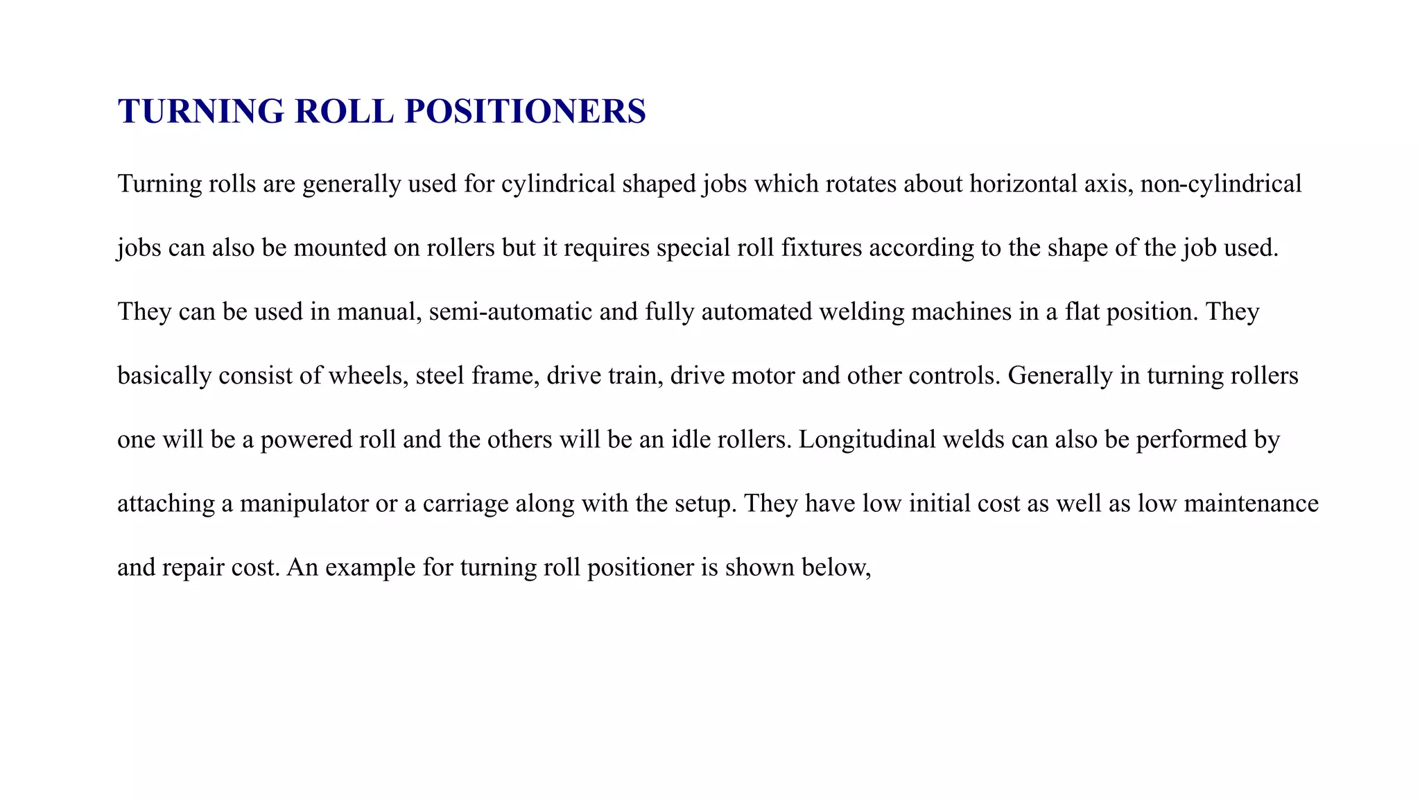 Positioners used for welding ppt | PPTX