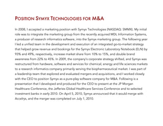 Position for M&A | PPT