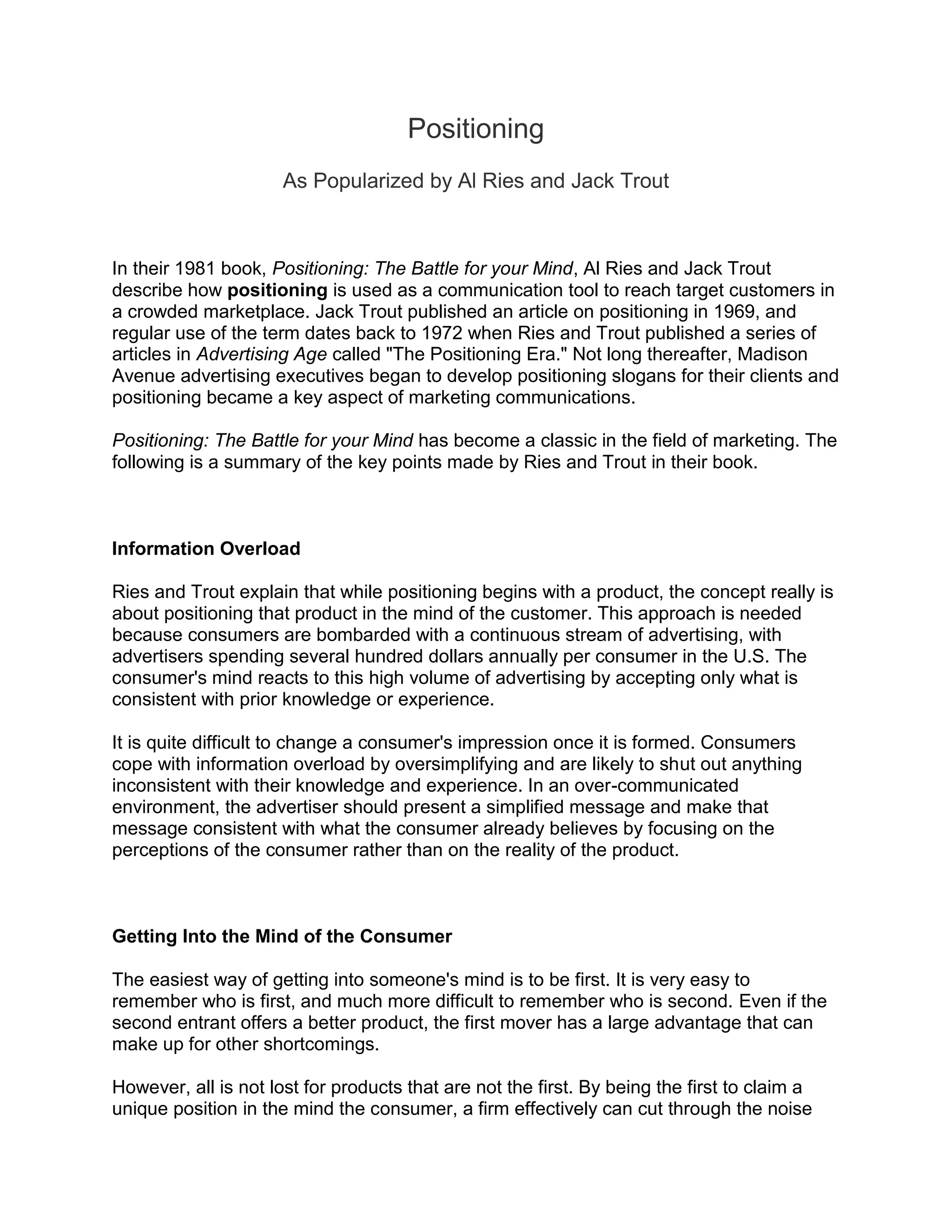 Positioning | DOCX