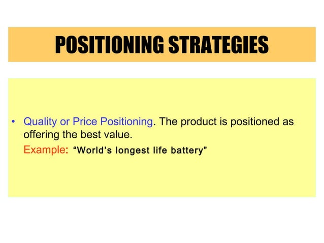 Positioning | PPT | Advertising Industry | Industries