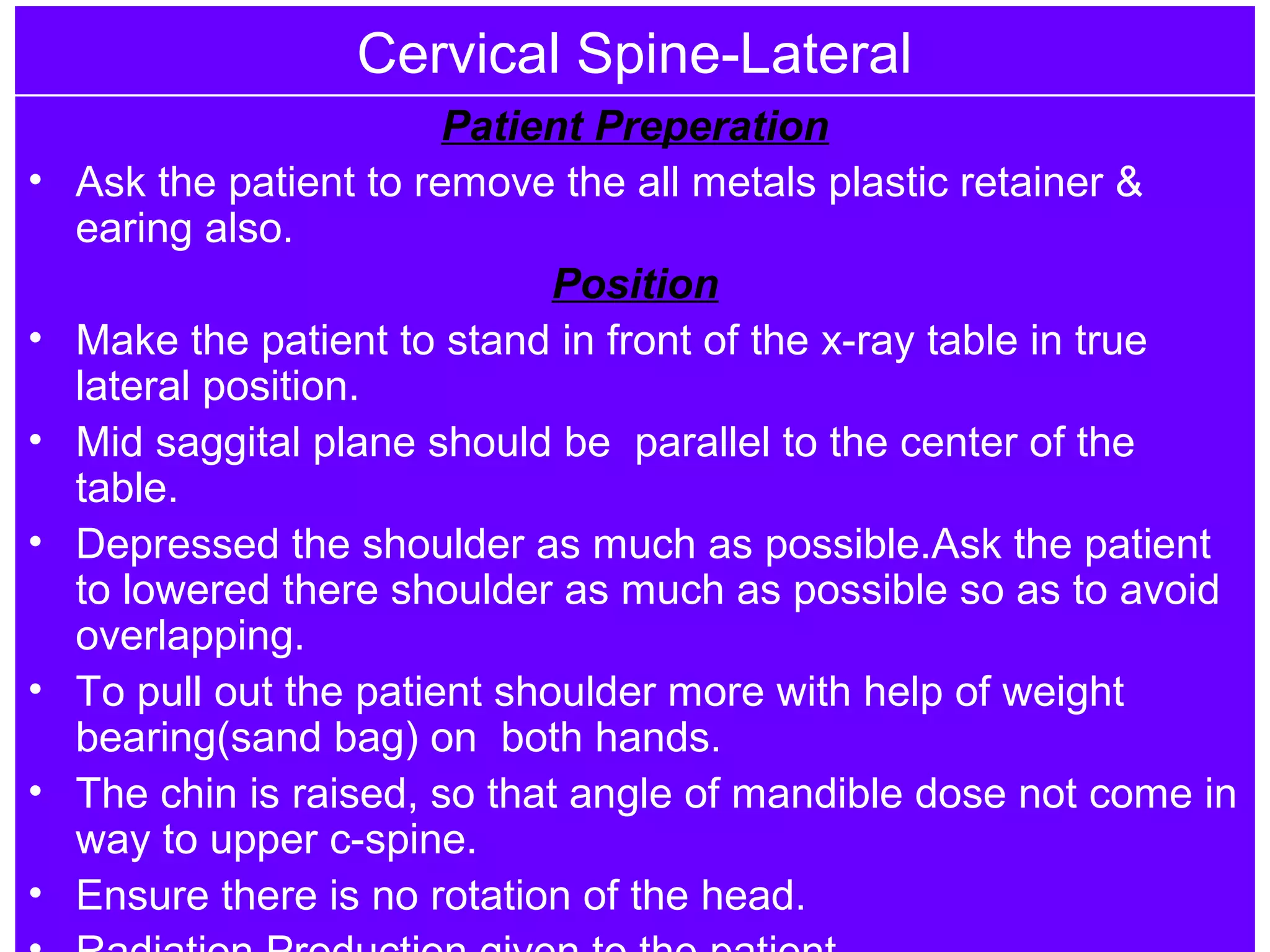 Radiography Positioning Spine | PPT
