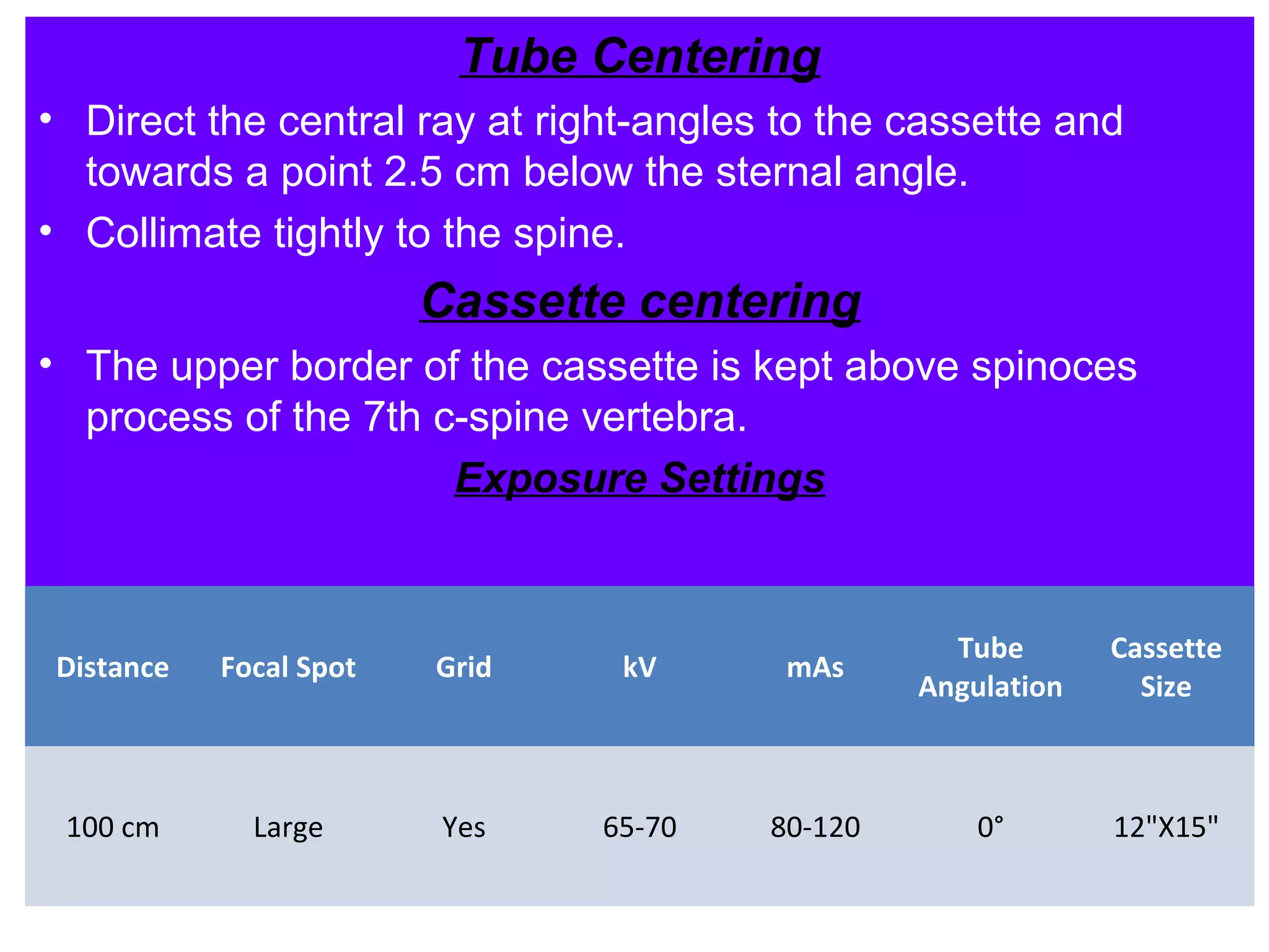 Radiography Positioning Spine | PPT