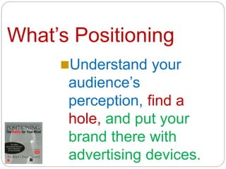 Position Yourself: How to Use Advertising Techniques to Prepare and ...