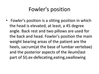 POSITIONING.pptx for GNM first year Nursing students | PPTX