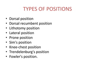 POSITIONING.pptx for GNM first year Nursing students | PPTX