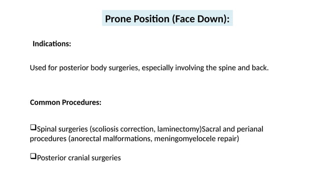 Positioning of patients in operation theatre | PPTX