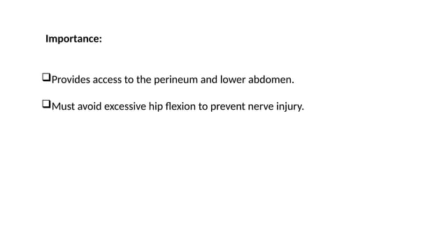 Positioning of patients in operation theatre | PPTX