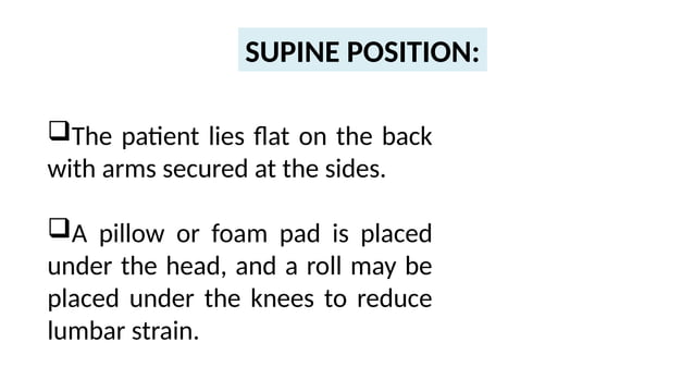 Positioning of patients in operation theatre | PPTX