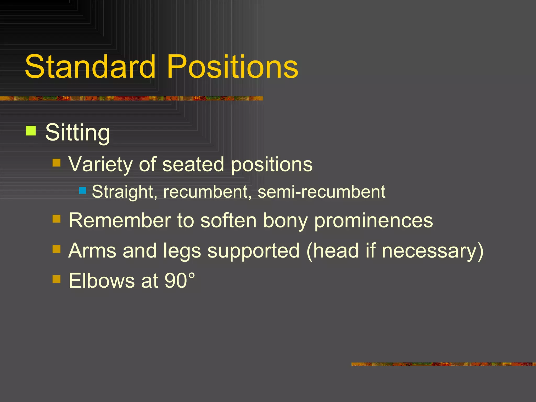 Positioning And Draping And Bed Mobility Power Point | PPT