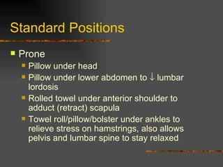 Positioning And Draping And Bed Mobility Power Point | PPT