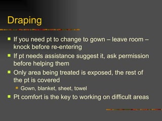 Positioning And Draping And Bed Mobility Power Point | PPT