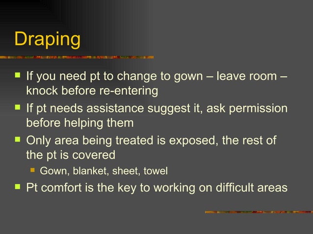 Positioning And Draping And Bed Mobility Power Point | PPT