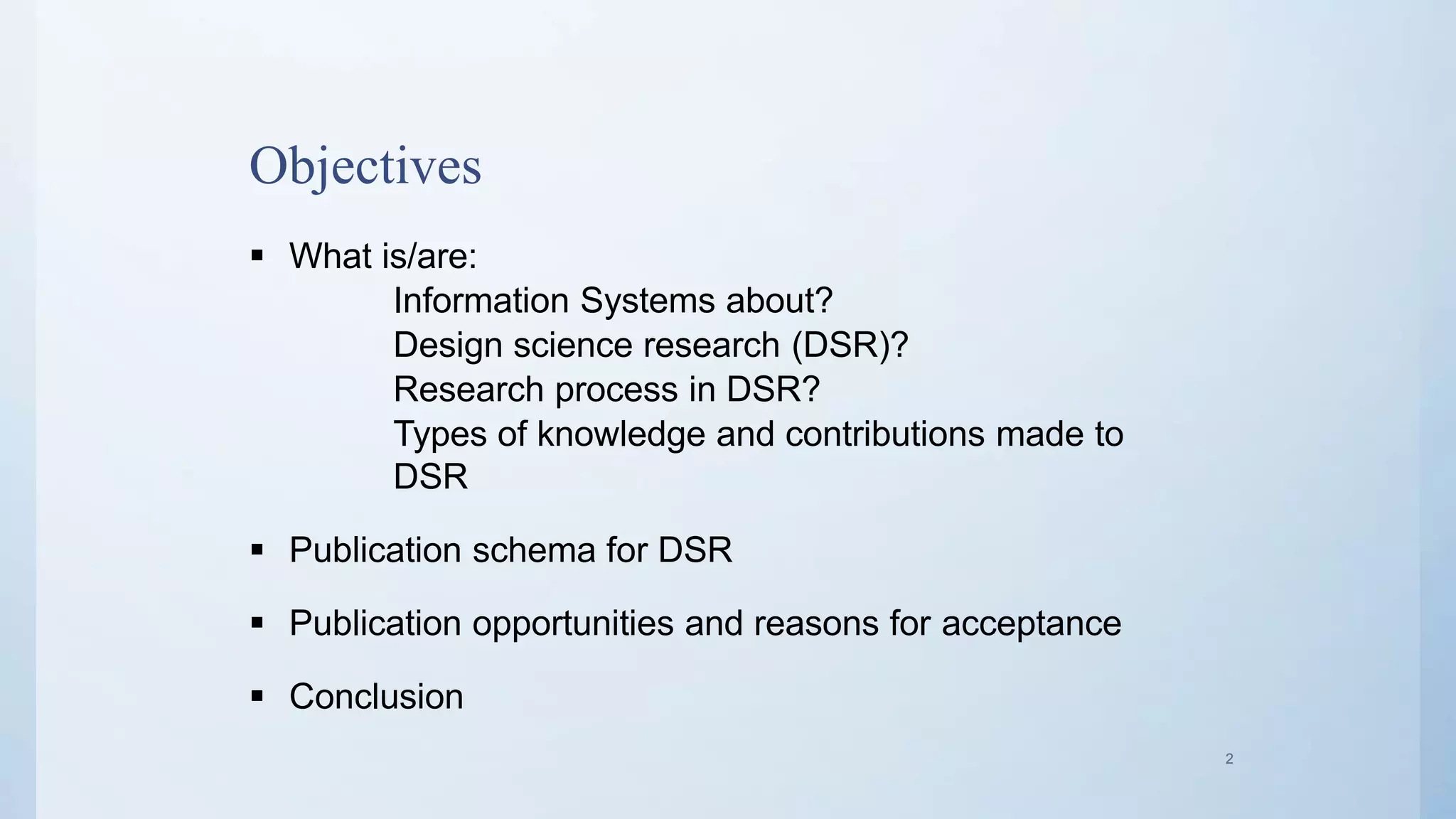 Positioning and presenting design science research for maximum impact ...