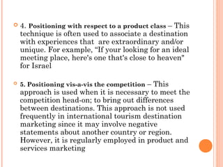 Positioning a Tourism Destination | PPT