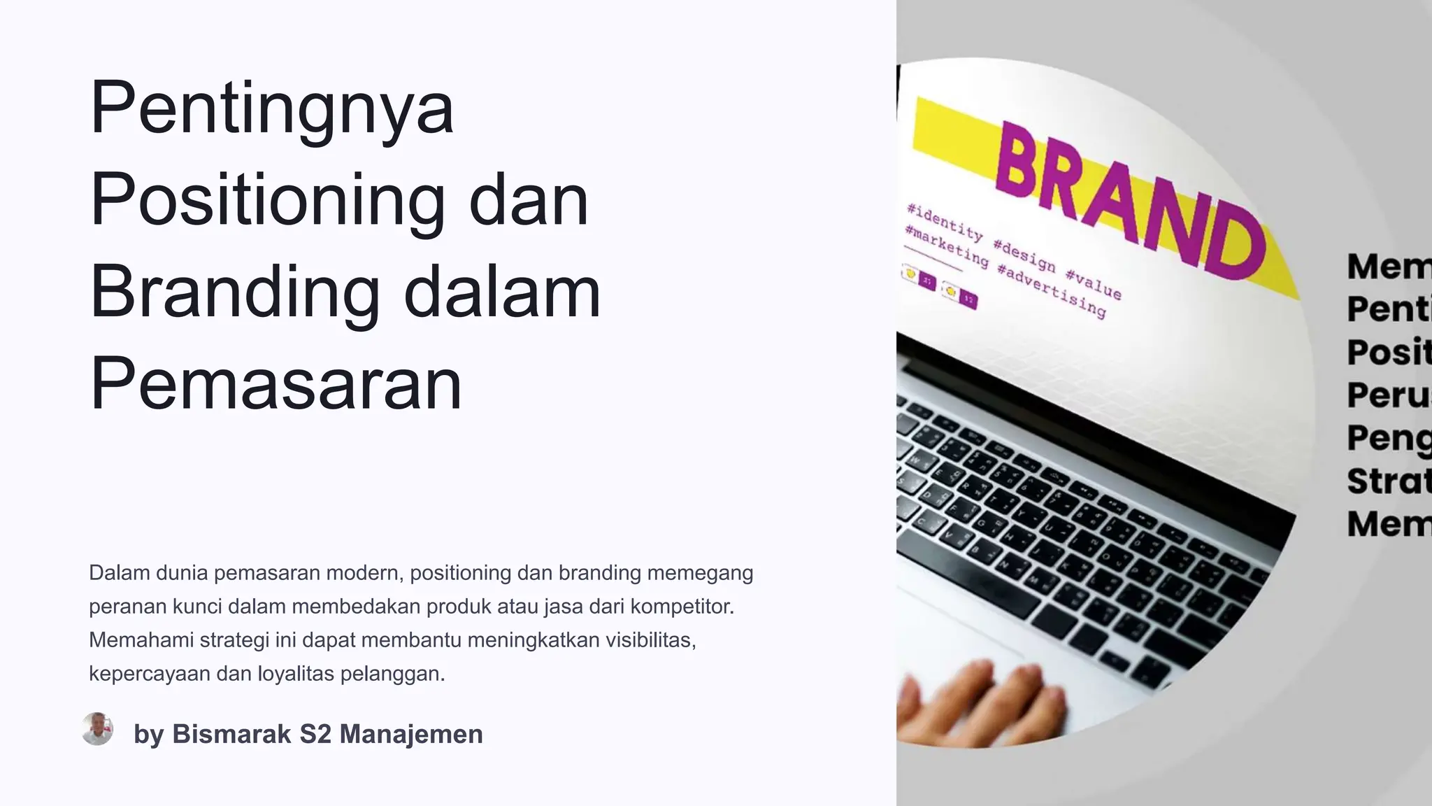 Positioning dan Branding Dalam Pemasaran | PPTX