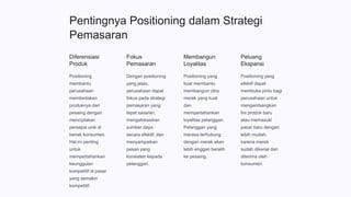 Positioning dan Branding Dalam Pemasaran | PPTX
