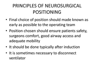 Positioning for supratentoria surgery | PPTX