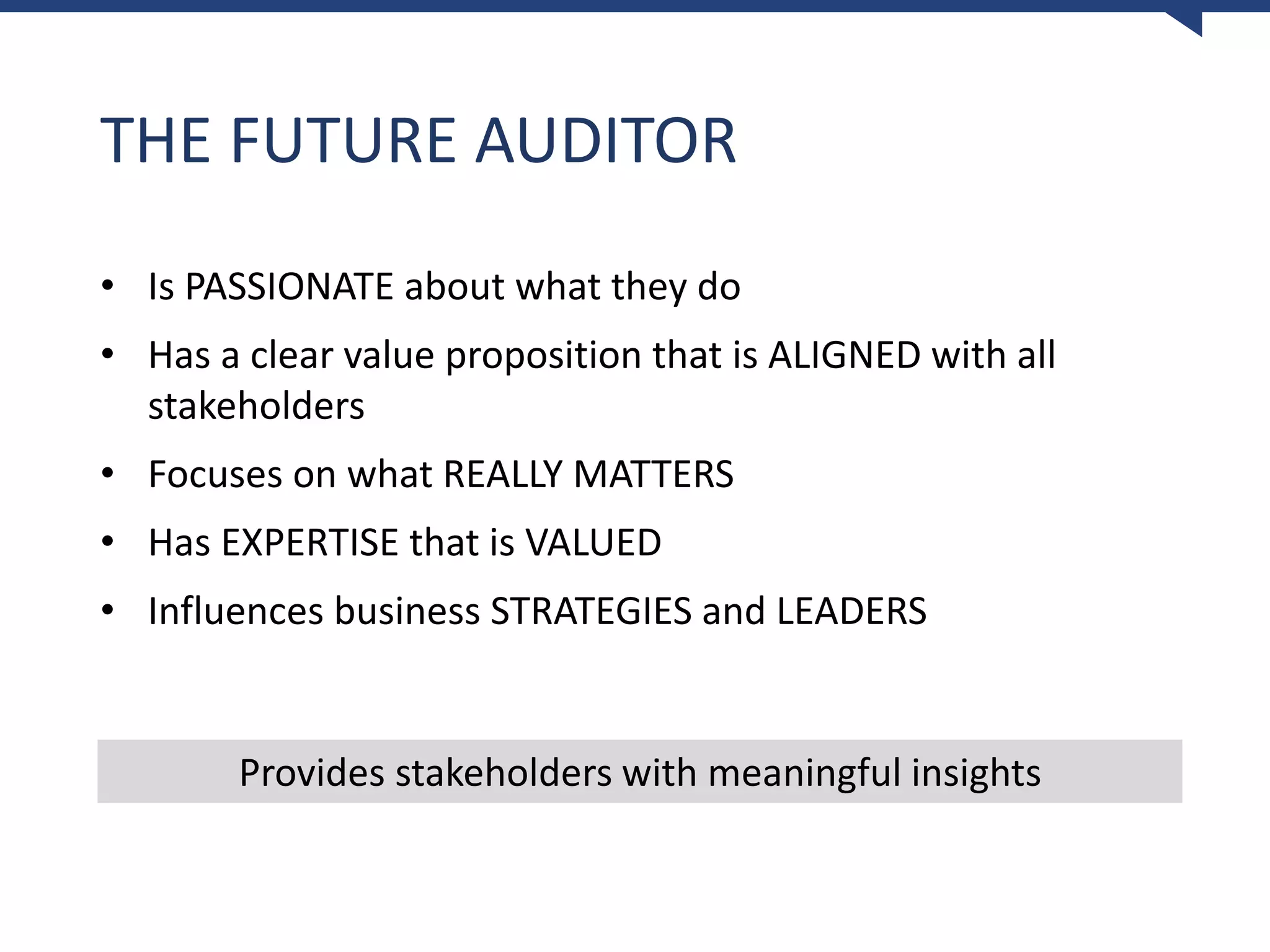 Positioning Internal Audit for the Future | PPTX