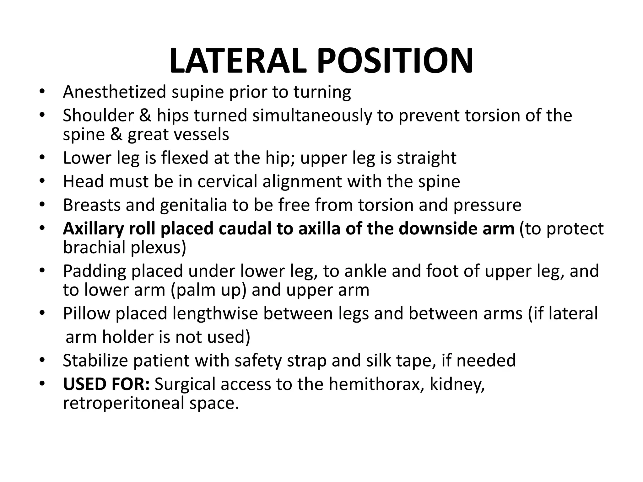 PATIENT POSITIONING AND ANAESTHESIA ppt | PPTX