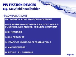Positioning in neurosurgeries | PPTX