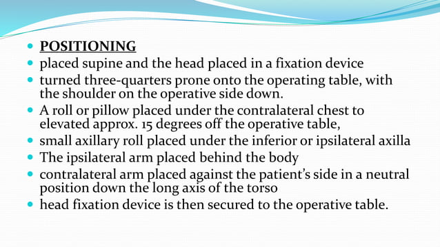 Positioning in neurosurgery | PPTX | Death, Injury, or Military ...