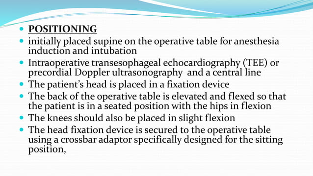 Positioning in neurosurgery | PPTX | Death, Injury, or Military ...