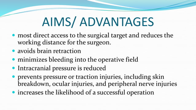 Positioning in neurosurgery | PPTX | Death, Injury, or Military ...