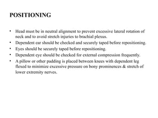 POSITIONING IN NEUROSURGERYpowerpoint presentation | PPTX