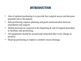 POSITIONING IN NEUROSURGERYpowerpoint presentation | PPTX