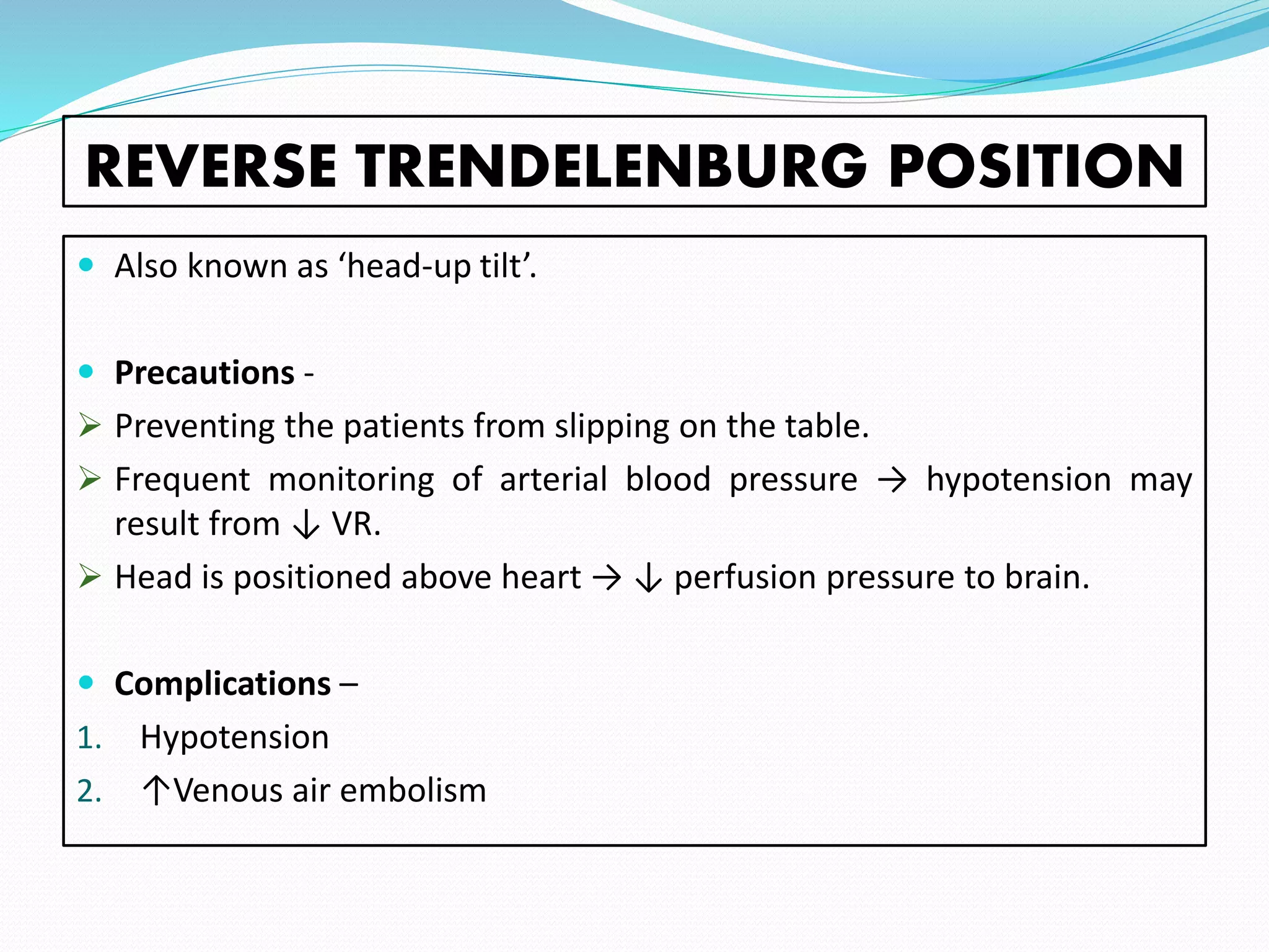 Positioning in neurosurgical procedures | PPTX